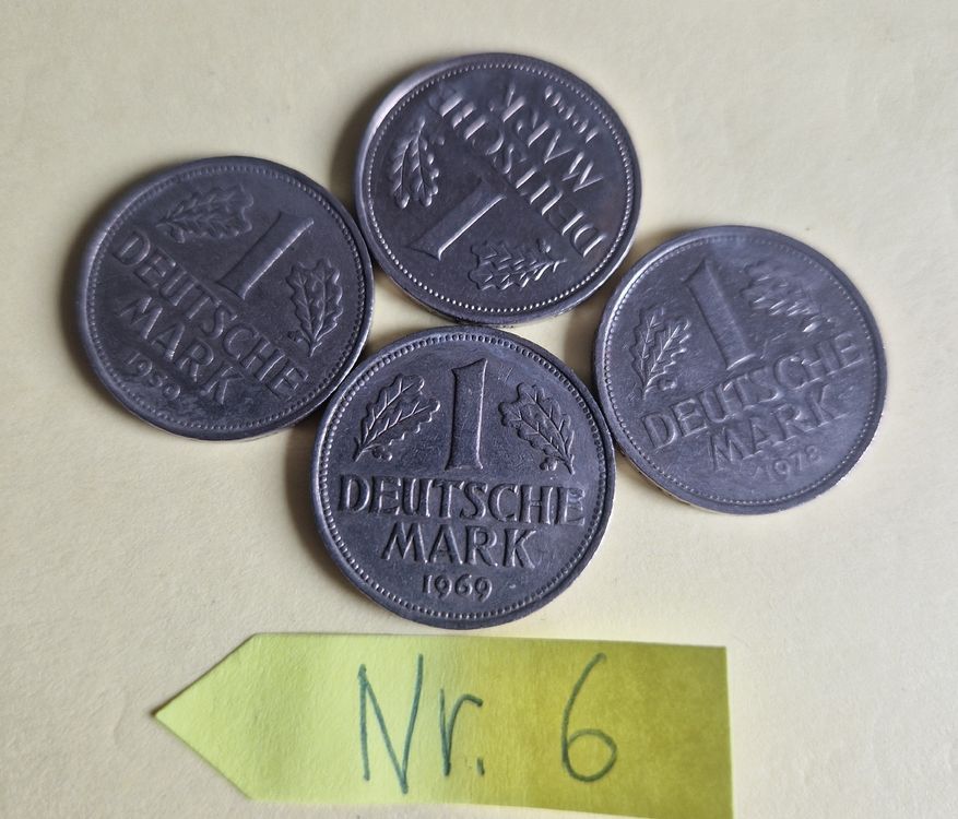 4x 1 DM Deutsche Mark ab 1950 (Gebraucht) in Stans für CHF 1 – mit ...