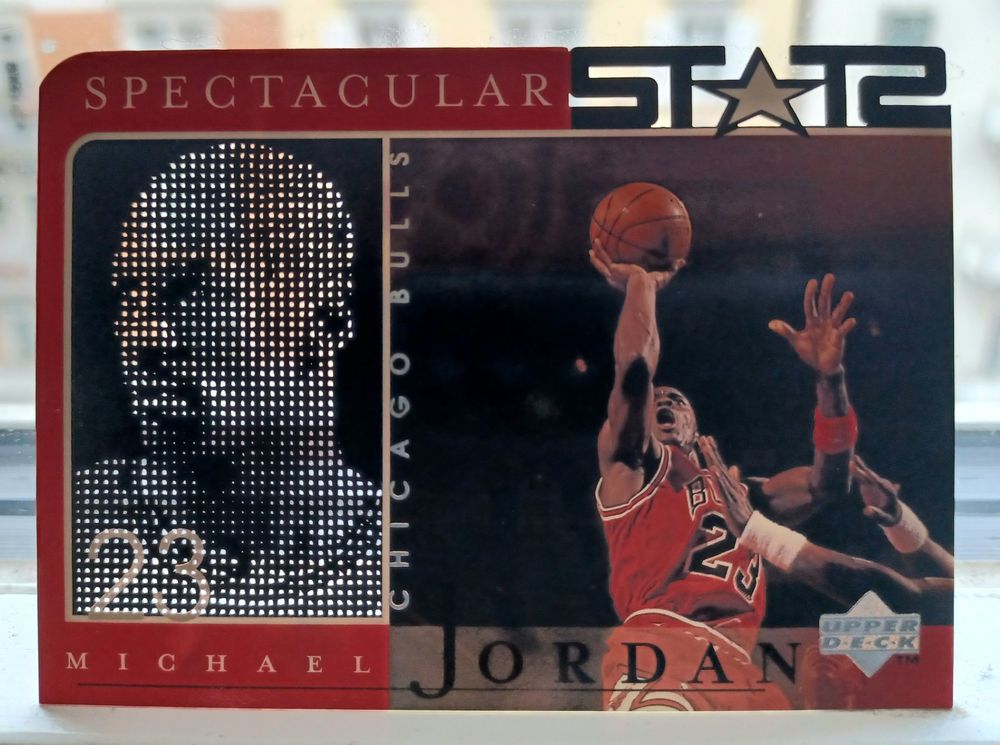 NBA Michael Jordan Super DIE-CUT Spectacular Stats Card (Neu (gemäss ...