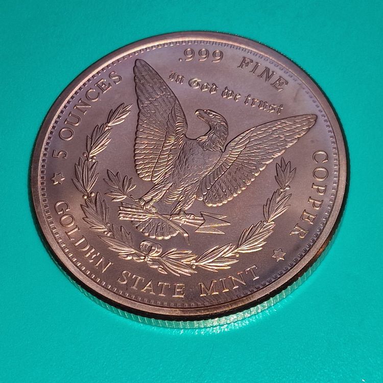 5 Oz 999. Copper Round, ø 64 mm, GSM Morgan (Gebraucht) in Bouveret für ...