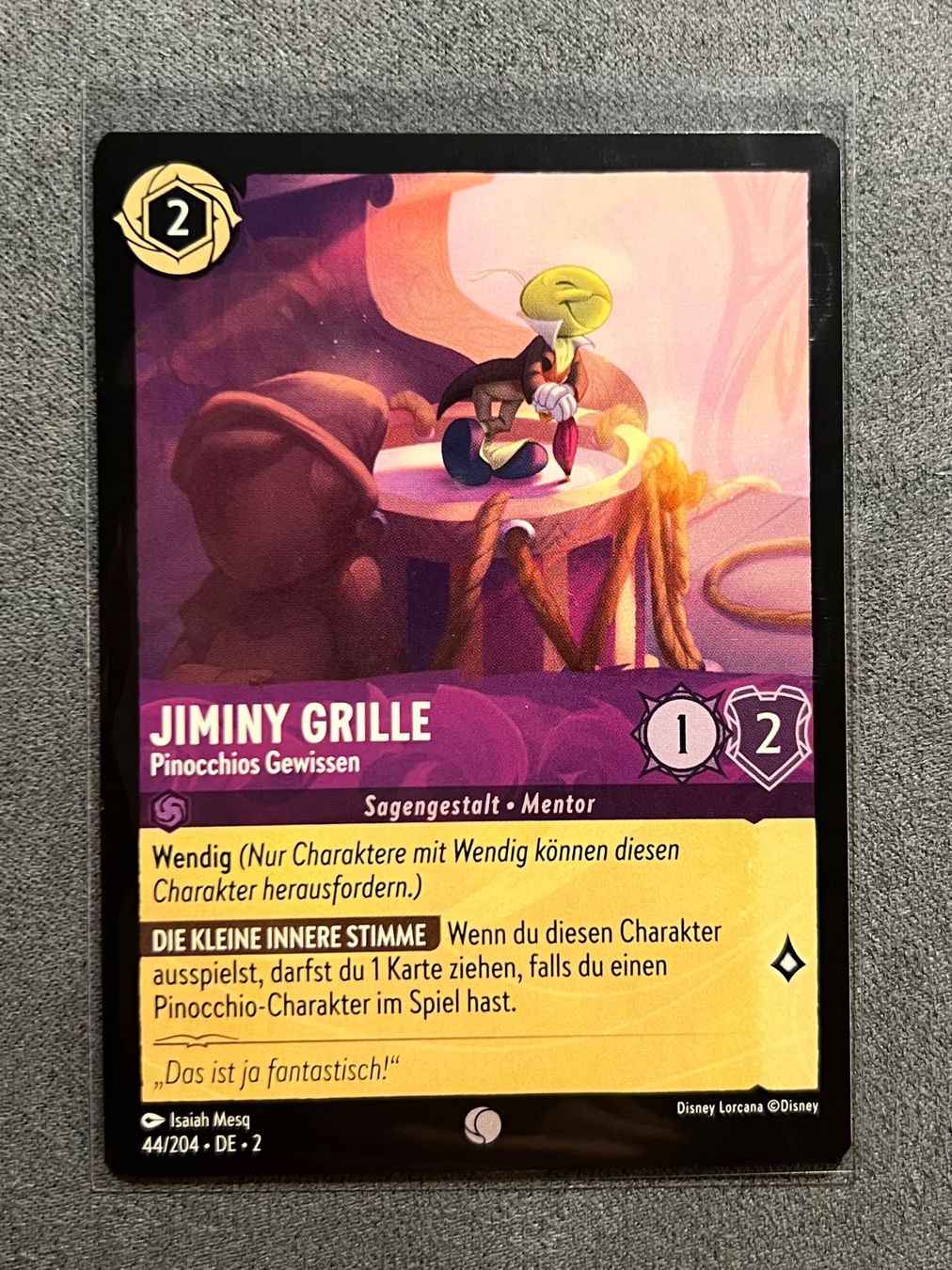 Jiminy Grille DE 44 Disney Lorcana Pinocchio (Neu (gemäss Beschreibung ...