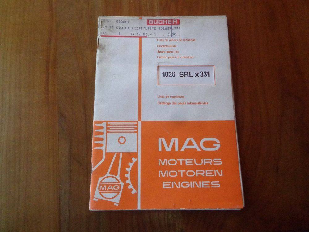 Mag Ersatzteilliste 1026-SRLx 331 | Kaufen auf Ricardo
