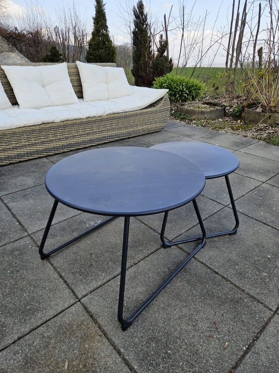 Garten Lounge Set Rattan | 2 Sofas, 2 Tische (Gebraucht) in ...