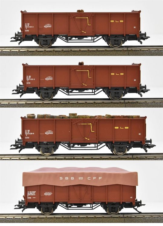 Roco 4x Hochbordwagen der SBB/BLS H0 GS | Kaufen auf Ricardo