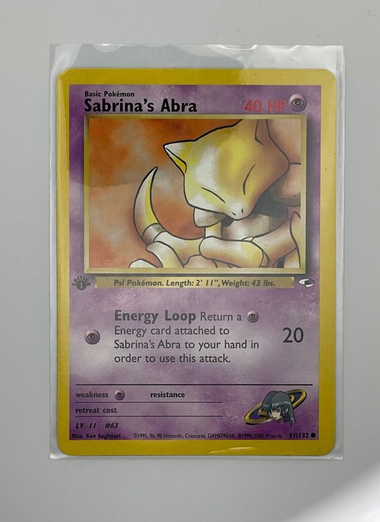 Pokémon Sabrina’s Abra First Edition Gym Heroes (Neu (gemäss ...
