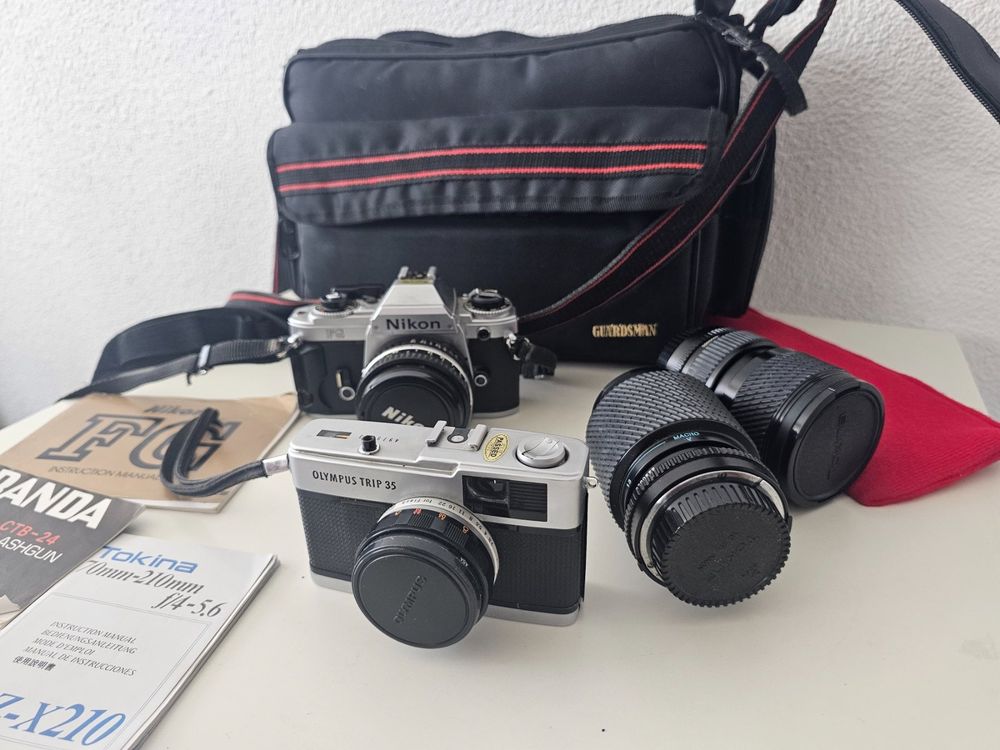 Nikon, Olympus Kamera mit 2 Objektiven, Tasche und Bedienung | Kaufen auf Ricardo