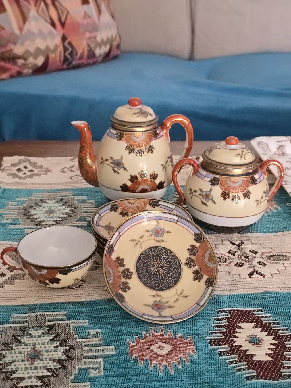 Exceptionnel service à thé japonais ancien, début XXᵉ siècle (Neuf ...