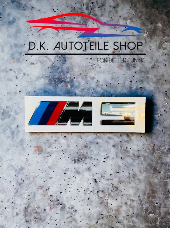 BMW M5 Emblem Logo Schriftzug NEU in Chrom (Neu und originalverpackt ...