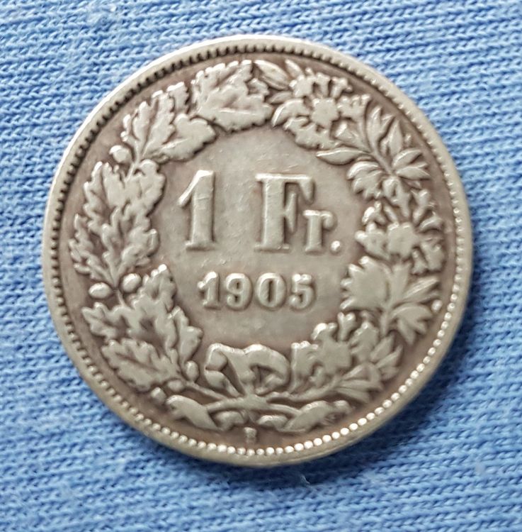 1 Franken 1905 uralte sehr rare Silbermünze ab nur 1 Fr !!! (Gebraucht) in Camignolo für CHF 2.6 ...