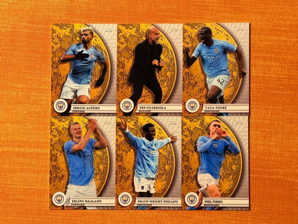 Gold Moon Set x6 - Topps Blue Moon Manchester City 24/25 (Neu (gemäss ...
