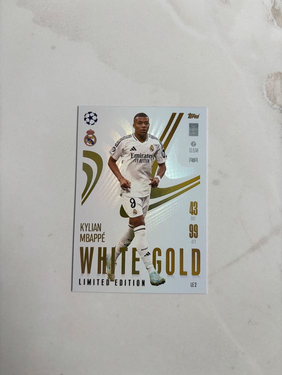 Mbappe Match Attax Extra 2024/25 White Gold Limited Edition | Kaufen ...