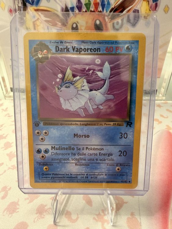 Dark Vaporeon 1ed - Pokemon Card - Team Rocket - ita (Nuovo (secondo la ...