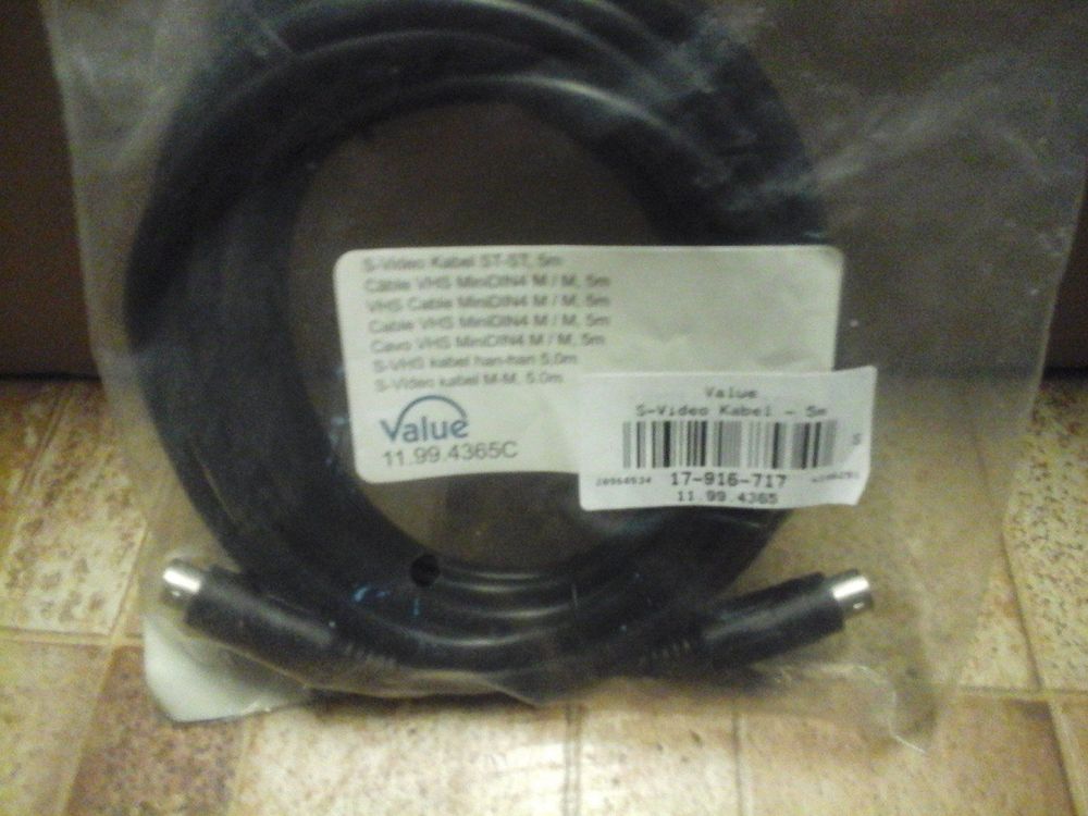 S-VHS Video Kabel - 5m | Kaufen auf Ricardo