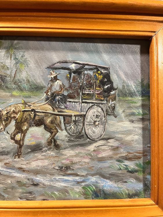 Pferde mit Kutschen Gemälde Unleserlich Signiert (Gebraucht) in Hochdorf für CHF 5 – mit ...
