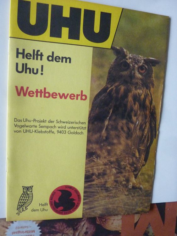 UHU. HELFT DEM UHU! WETTBEWERB : DAS UHU-PROJEKT VOGELWARTE (Gebraucht ...