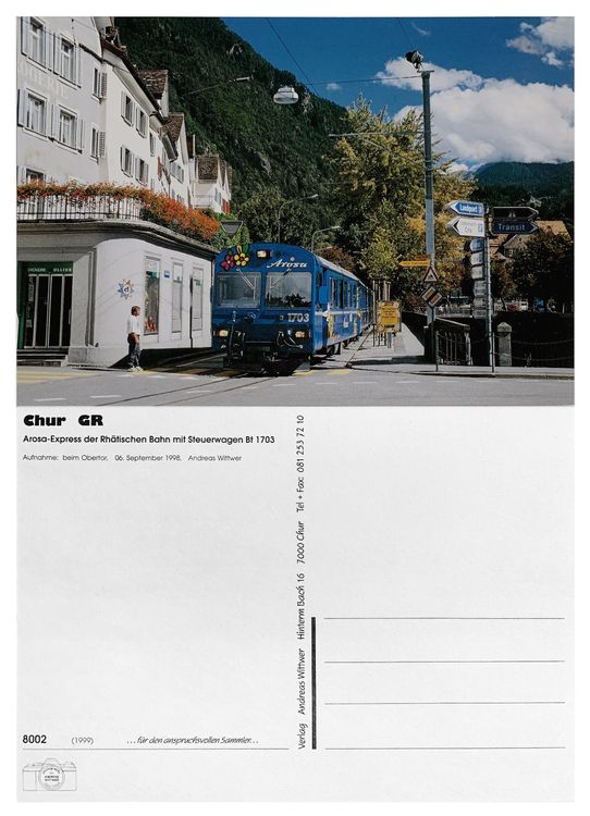 Chur Stadt Obertor Graubünden Bahn RhB Arosa Express Bt 1703 (Neu ...