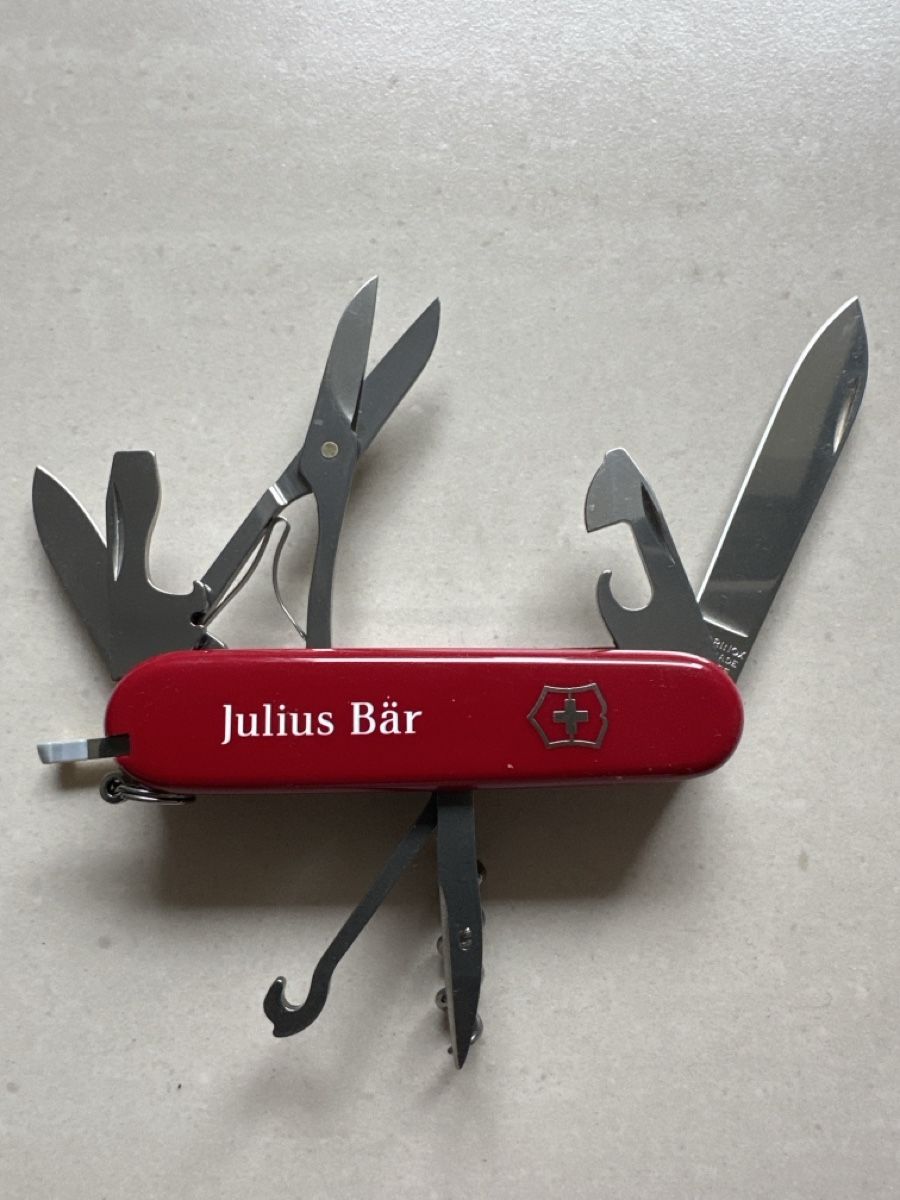 Victorinox Offiziersmesser "Julius Bär" mit Etui Top! (Neu und ...