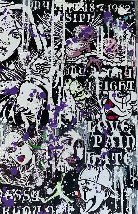 Großes Pop Art Gemälde unleserlich Signiert (Gebraucht) in Root für CHF 45 – mit Lieferung auf ...