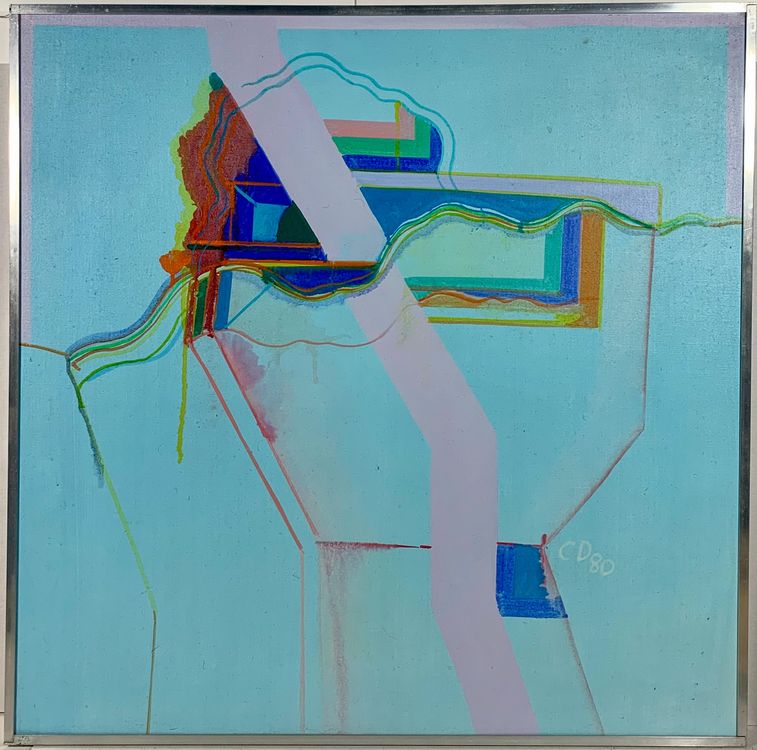 Carlos Duss (1932-1990) grosses Gemälde Fixierte Landschaft (Gebraucht) in Root für CHF 405 ...