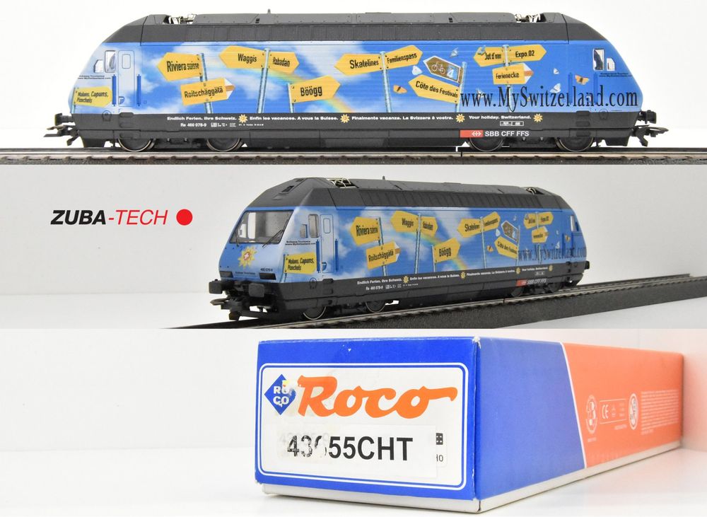 Roco 43655CHT E-Lok Re 460 SBB, H0 DC Analog mit OVP (Gebraucht) in St ...