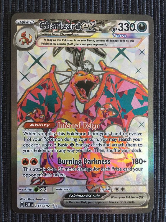 Pokemon Charizard EX Tera Obsidian Flames Englisch (Neu (gemäss ...