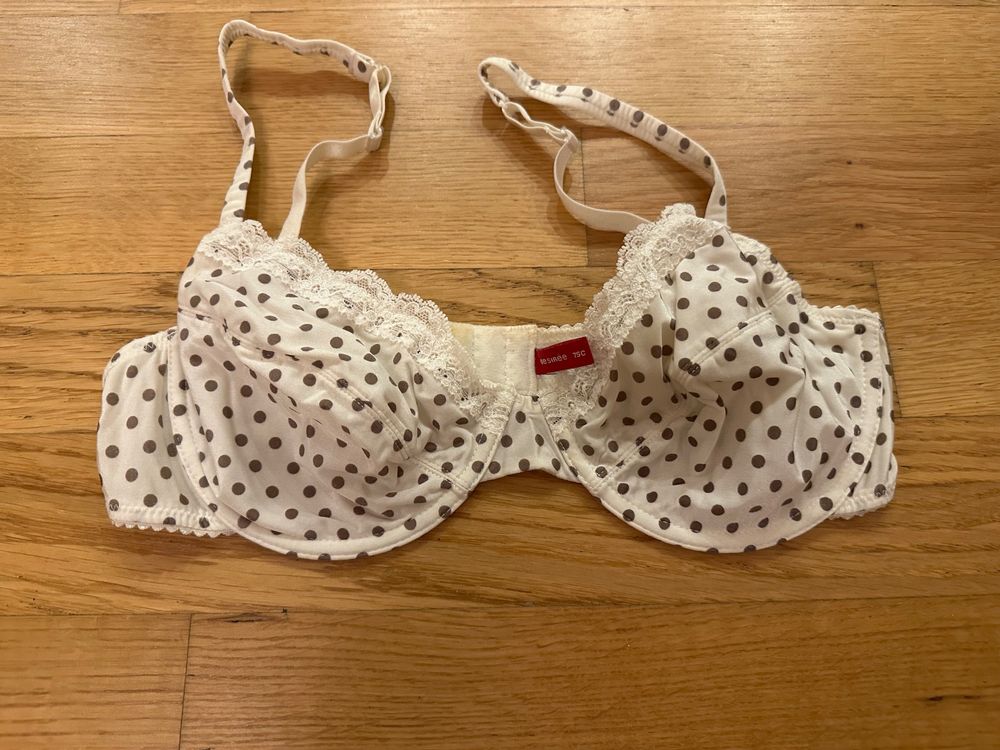 BH Desirée 75 C weiss/taupe gepunktet | Kaufen auf Ricardo