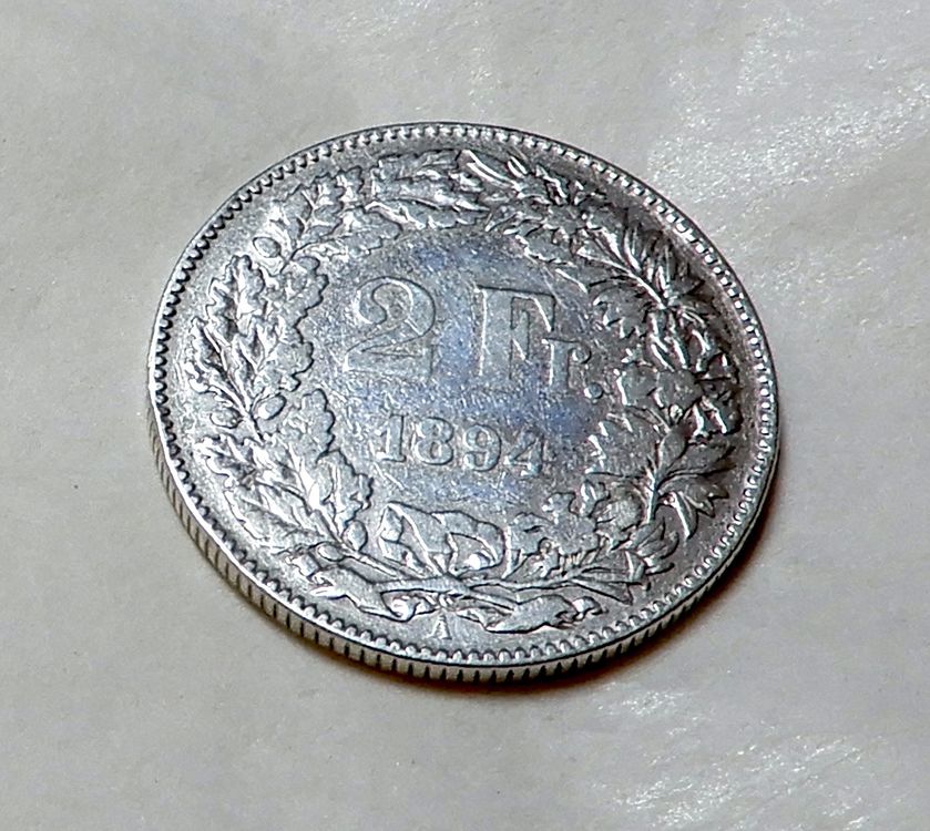 Silber Münze, 1894 , 2 Franken | Kaufen auf Ricardo