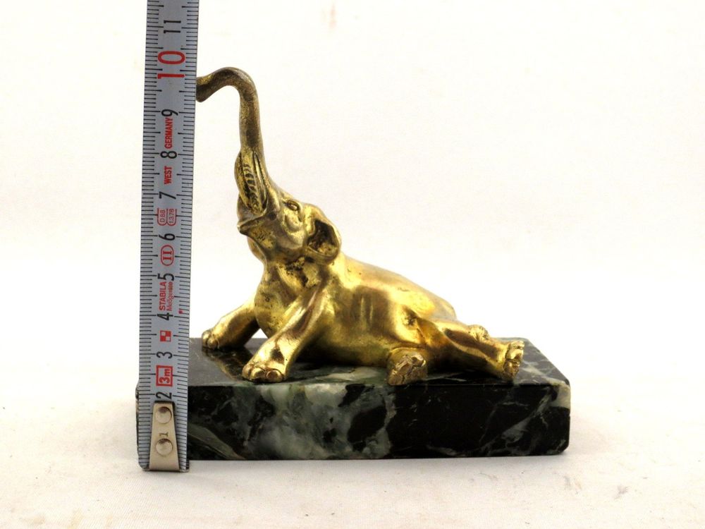 Statuette elephant bronze marbre Bronzestatuette Elefant (Gebraucht) in Noville für CHF 58 – mit ...