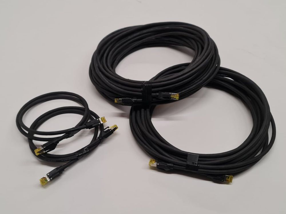 CAT-7 Netzwerk Kabel Set RJ45/ 2x1m/ 1x10m/ 1x20m NP: 285.- (Neu ...