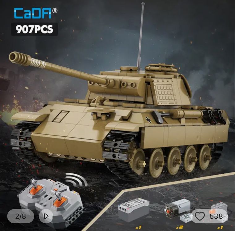 Cada Master RC-TechnikAkku Panzer Neu 907 Teile Lego Komp. (Neu (gemäss ...