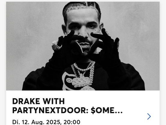 Drake & Partynextdoor Ticket - Zürich Hallenstadion 2025 (Neu und ...