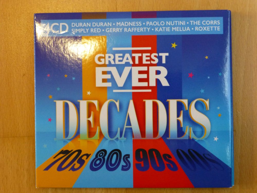 4CD-Set Greatest Ever Decades 70s 80s 90s 00s (Neu (gemäss Beschreibung ...