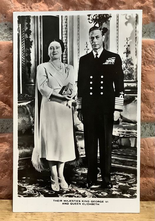 Alte Foto AK - KING GEORGE VI & Queen Elizabeth Royal Family (Gebraucht ...