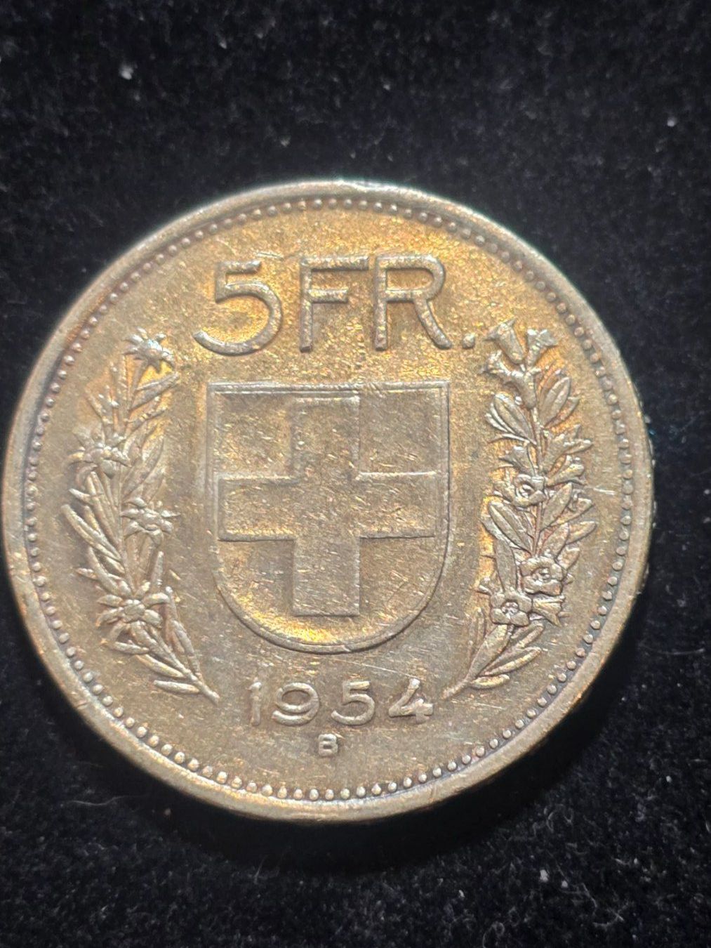 5 Franken Muenze 1954 - Sammlerstueck mit Patina! (Gebraucht) in ...