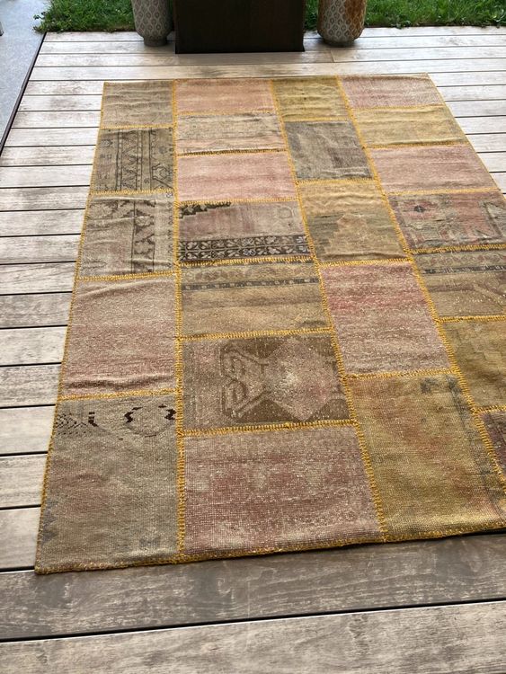 Vintage Patchwork Teppich, Recycled (Gebraucht) in Flums für CHF 100 ...