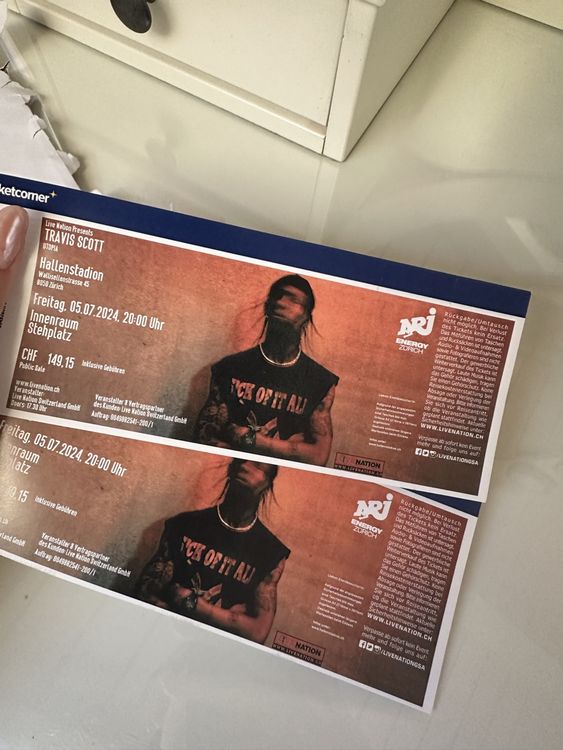 Travis Scott 2 Stehplatz Ticket | Kaufen auf Ricardo