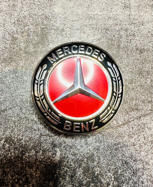 Mercedes 75 mm Rot Nabendeckel Nabenkappen Radkappen Rot (Neu und ...