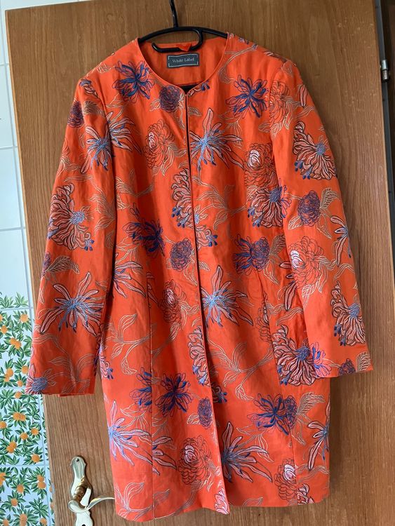 Bestickte 100% lange Leinenjacke/ Blazer von White Label NEU (Neu ...