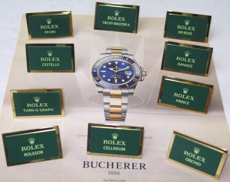 ROLEX DEALER DISPLAY ORIGINAL,10 STÜCK mit ROLEX-BOX,NEU,TOP (Neu und ...