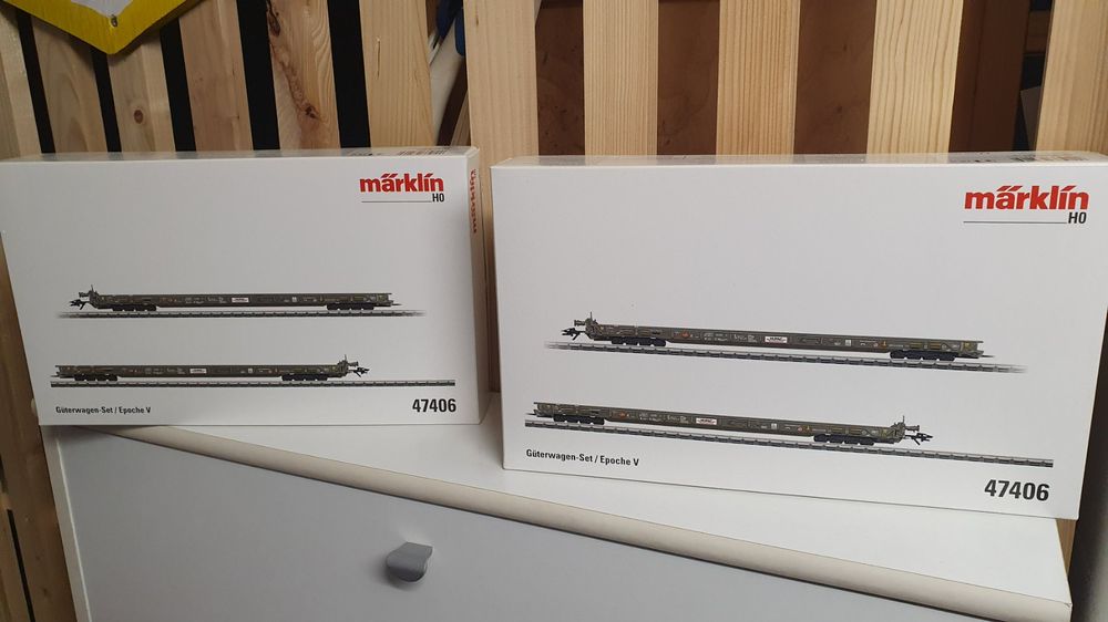 2 x Märklin H0 47406 Güterwagen-Set HUPAC (Neu und originalverpackt) in ...
