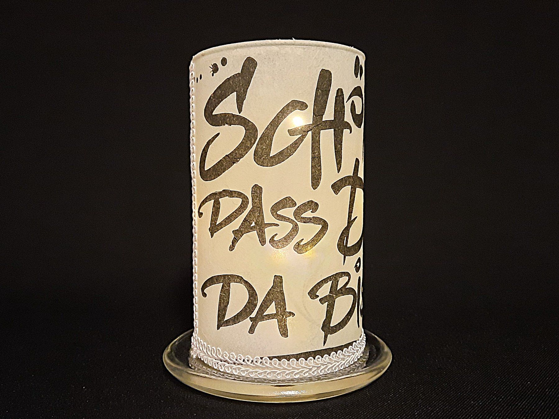 Lichtglas "Schön, dass du da bist" (Gebraucht) in Beinwil am See für CHF 5 – mit Lieferung auf ...