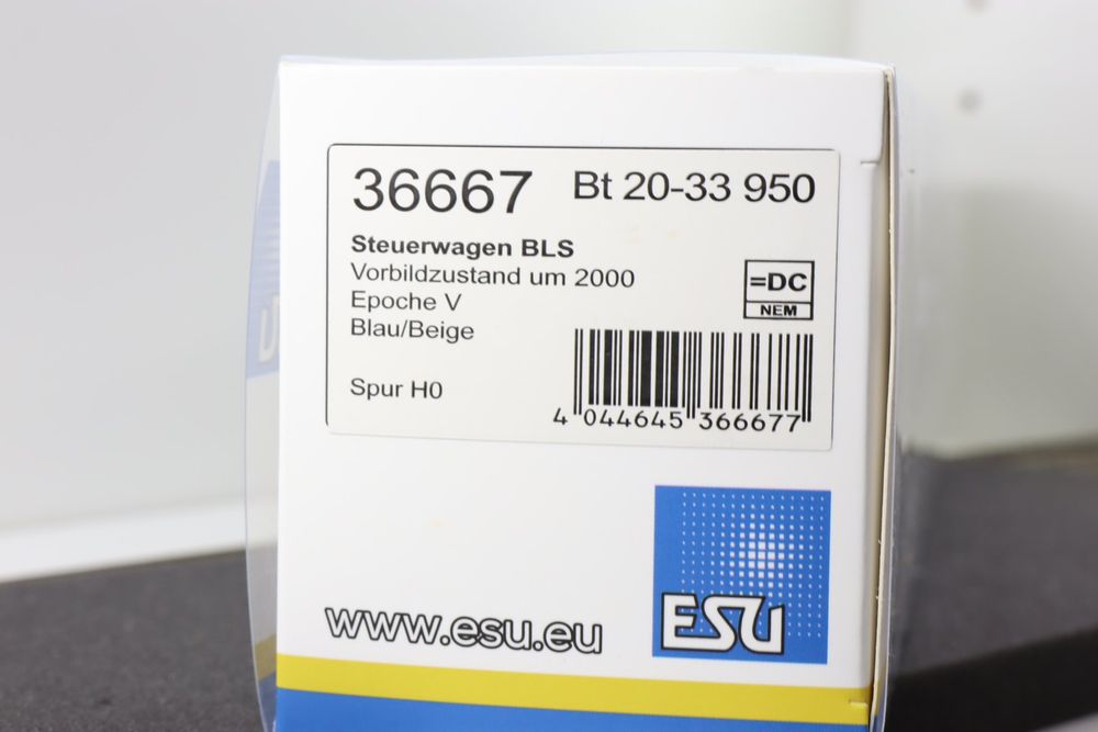 ESU 36667 BLS Steuerwagen Bt Versuchslackierung AC/DC H0 (Neu und ...