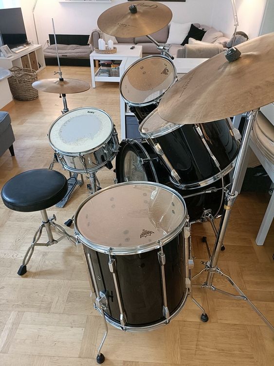 Schlagzeug Pearl Export schwarz Kompletset (Gebraucht) in Wettingen für ...