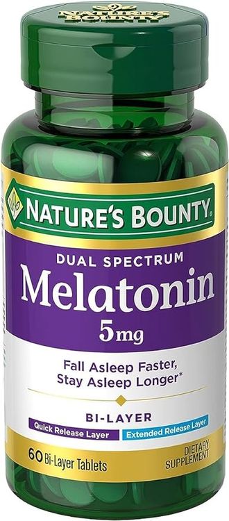 Nature's Bounty, Dual Spectrum, Mélatonine, 5 mg, 60 comprim | Kaufen auf Ricardo