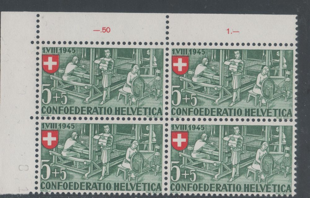 Viererblock PP 26 mit Doppelprägung, postfrisch ** | Kaufen auf Ricardo