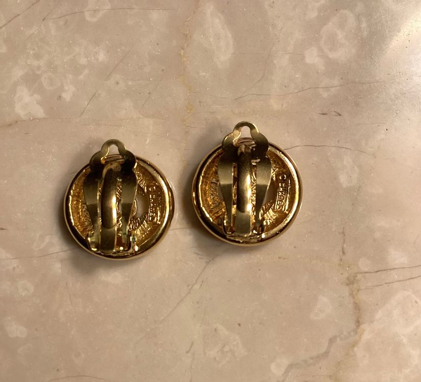Goldige Chanel Ohrclips Ohrringe Vintage original | Kaufen auf Ricardo