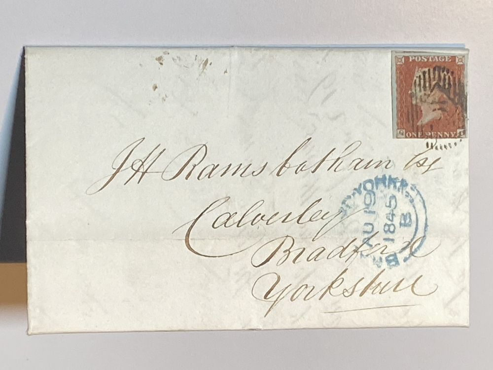 Grossbritannien 1945, 1d Red nach Bradford Yorks Top Rarität (Gebraucht ...