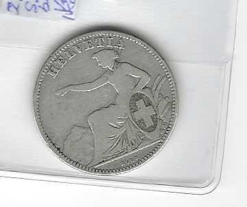 1863 top rar - u.E. in ss+/f.vz Fr. 2.-sitz. Helvetia/Patina (Neu (gemäss Beschreibung)) in ...