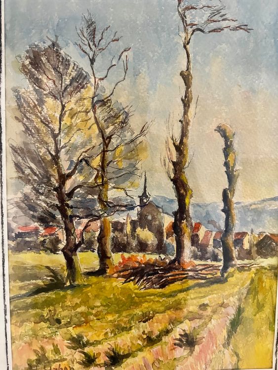 Paysage campagne,aquarelle signée H.Urban | Kaufen auf Ricardo