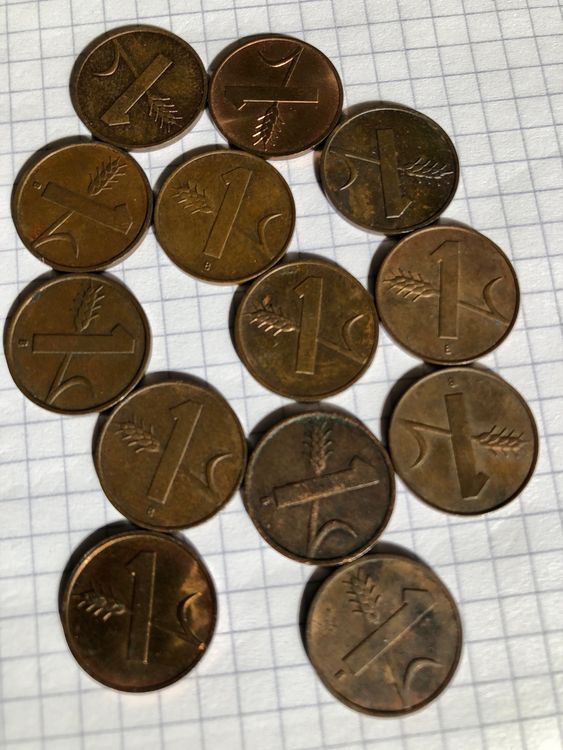 diverse Schweizer 1 Rappen Münzen (Gebraucht) in Niederbipp für CHF 1 – mit Lieferung auf ...