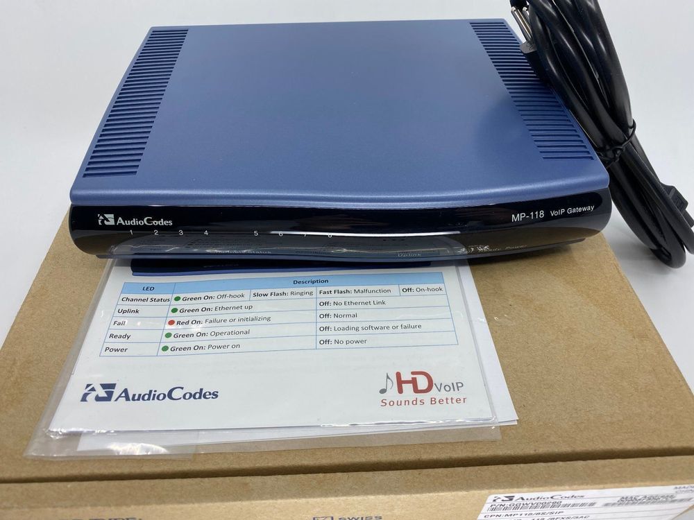 AudioCodes MediaPack 118 Analog VoIP Gateway 8 FXS (Neu (gemäss Beschreibung)) in Langwiesen für ...